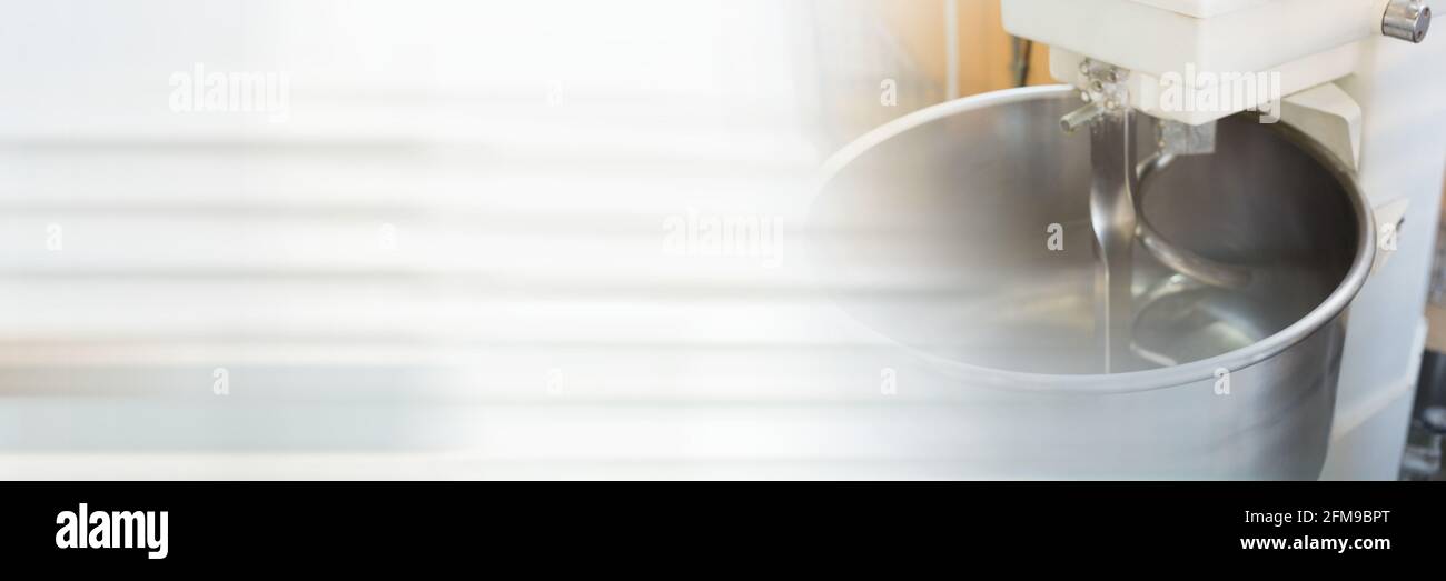 Stand mixer on a kitchen counter, restaurant kitchen and food industry ...