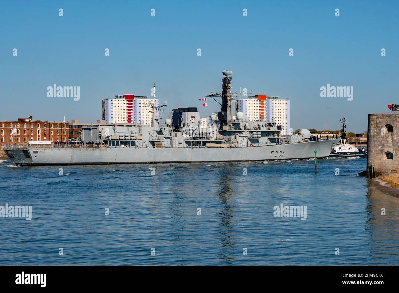 The Royal Navy Type 23 Duke Class frigate HMS Argyll (F231) arrived at ...