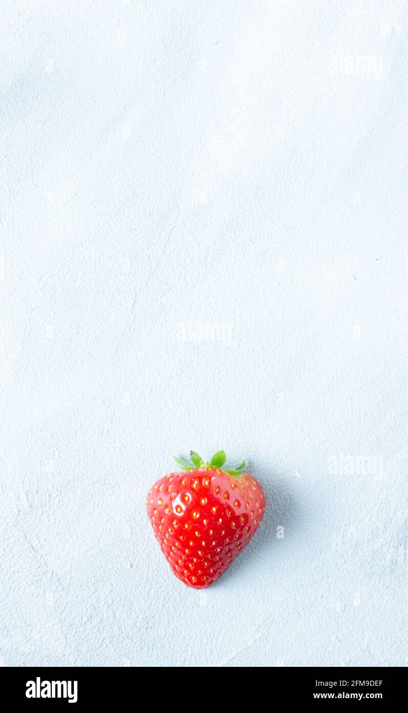 Strawberry on gray background hi-res stock photography and images - Alamy