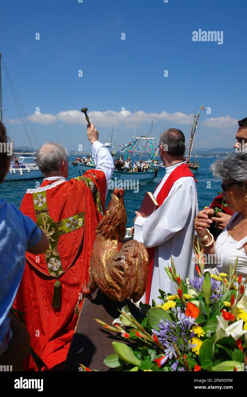 Blessing at the sea by the archpriest Toulon Feast of St Peter, patron ...