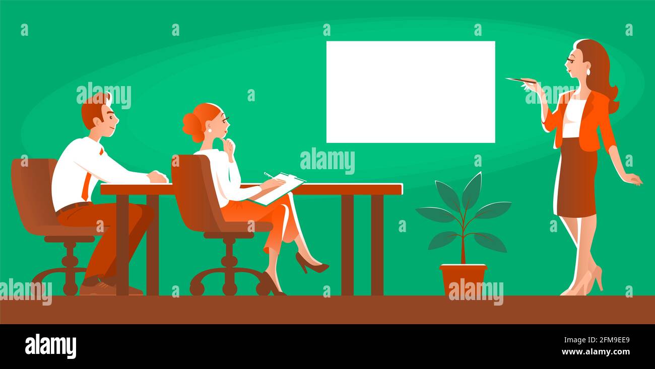 Professional cartoon people in meeting hi-res stock photography and ...