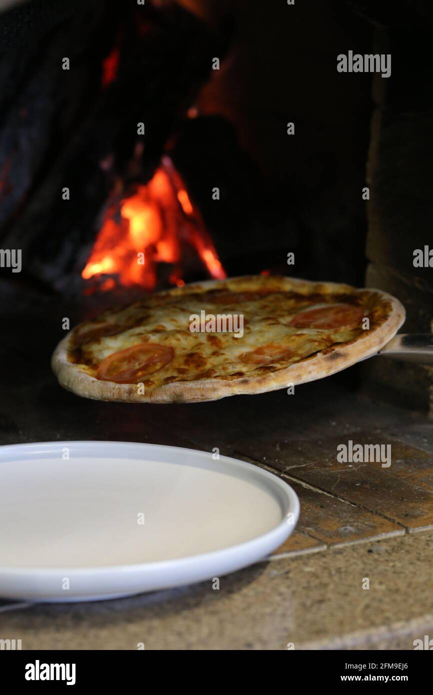brick oven fire baked for pizza Stock Photo - Alamy