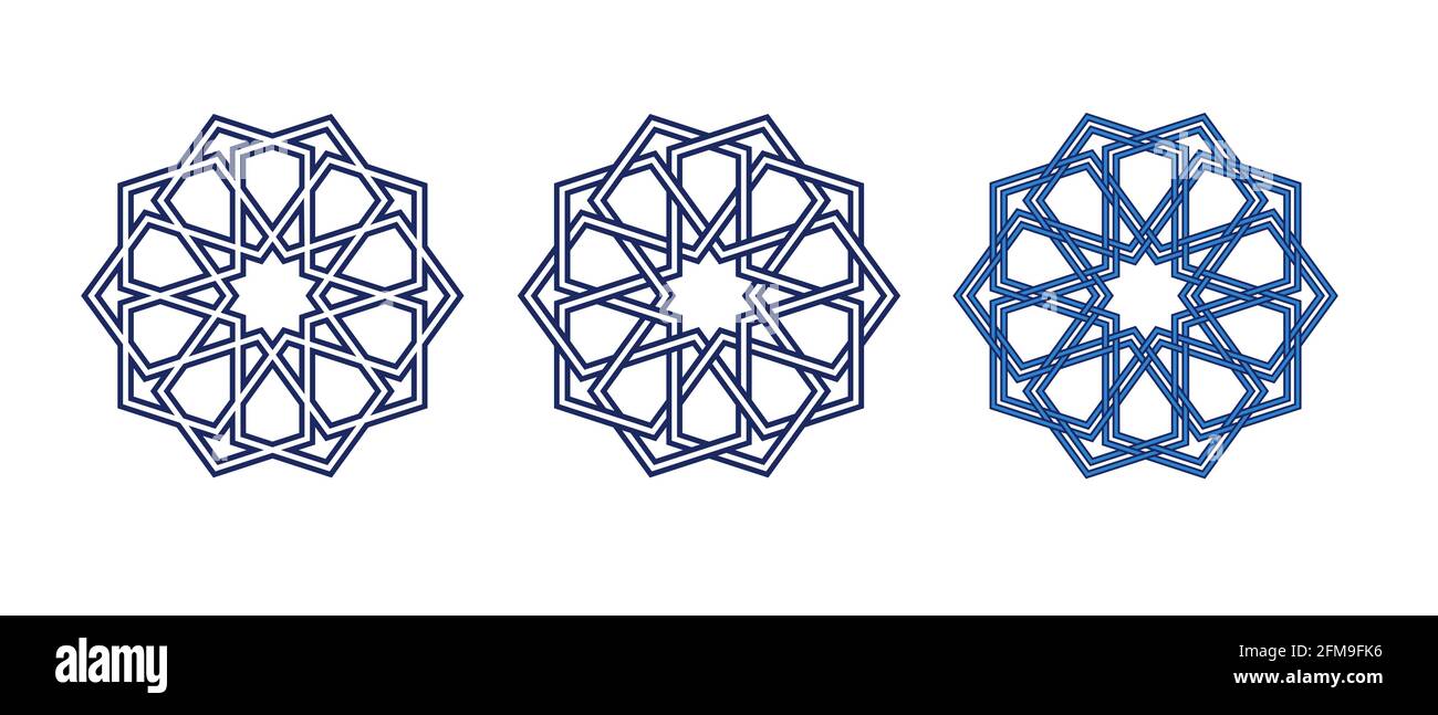Islamic traditional rosettes for greetings cards decoration and design ...
