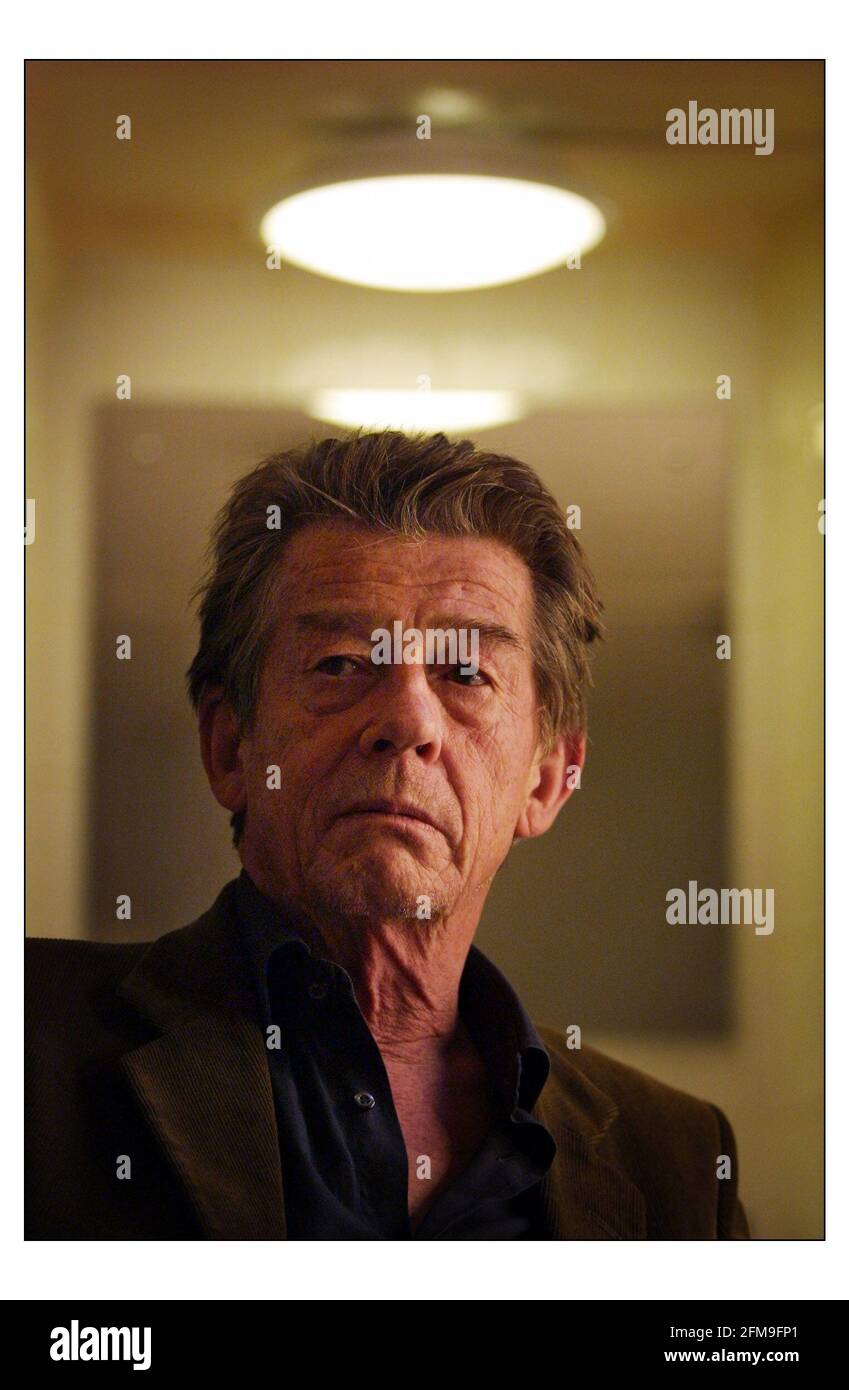 John Hurt........Actor.....in his dressing room at the Guilgud Theatre ...