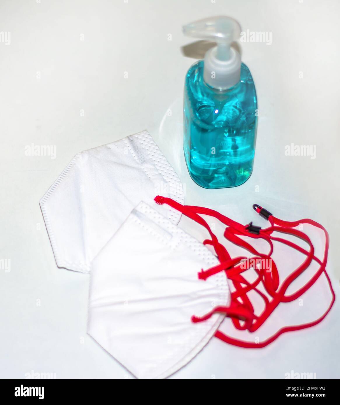 Corona virus prevention surgical masks, and hand sanitizer gel, liquid ...