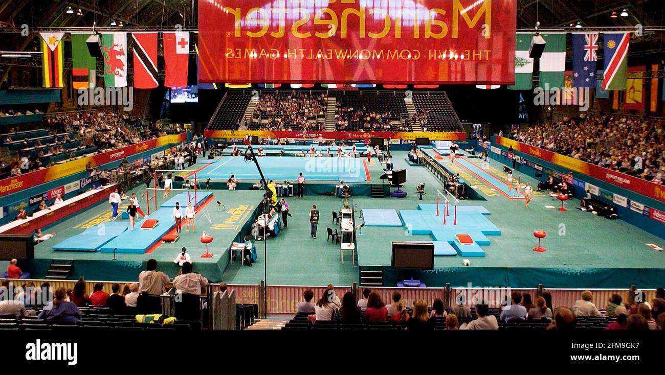 COMMONWEALTH GAMES IN MANCHESTER GYMNASTICS TRAINING IN THE G-MEX ...