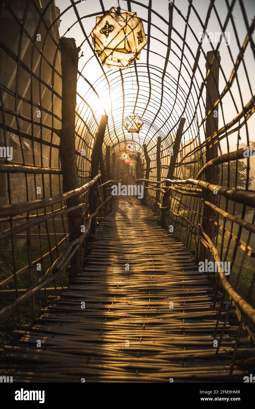 Bamboo bridge hi-res stock photography and images - Alamy