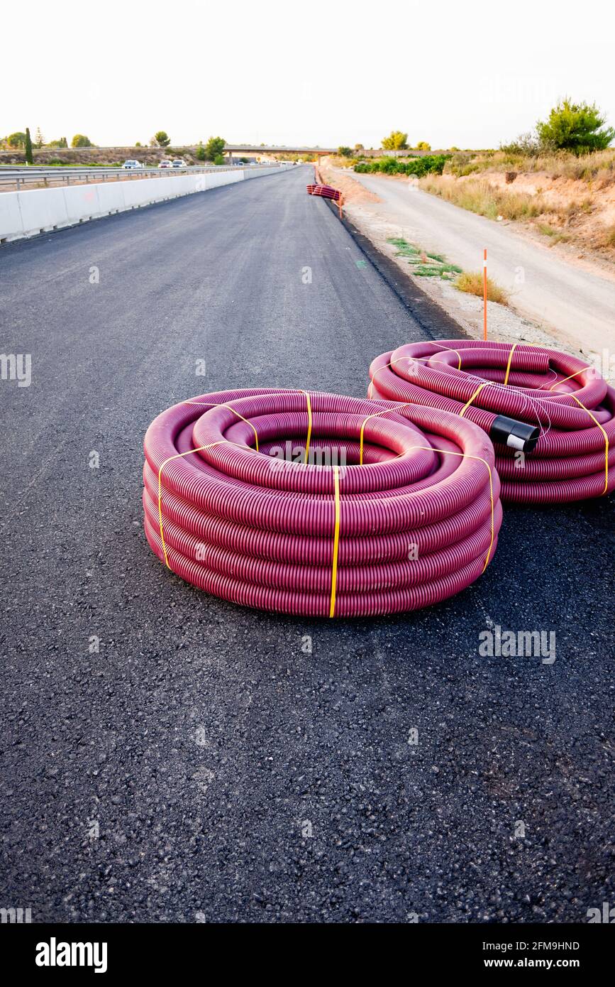 Cable protection tubes hi-res stock photography and images - Alamy