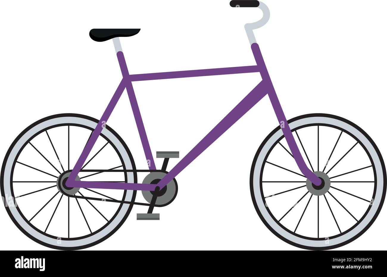 purple bicycle vehicle Stock Vector Image & Art - Alamy