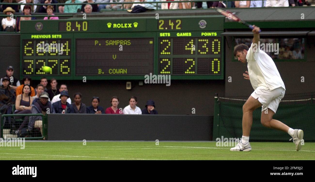 Wimbledon Tennis Championships June 2001 Pete Sampras v Barry Cowan ...