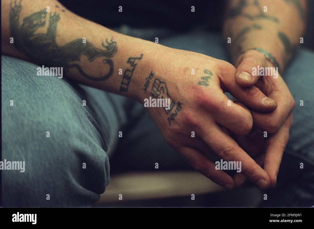 The hands of Loyalist prisoner Sam McCrory January 1998 who will meet ...