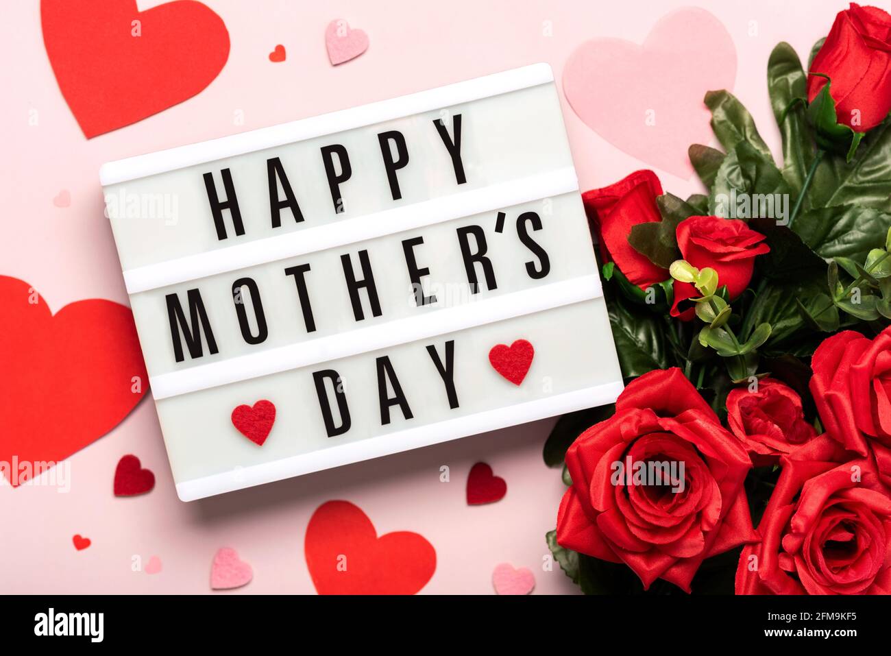 Happy Mother's Day.Lightbox with the word Happy Mother's Day next to ...