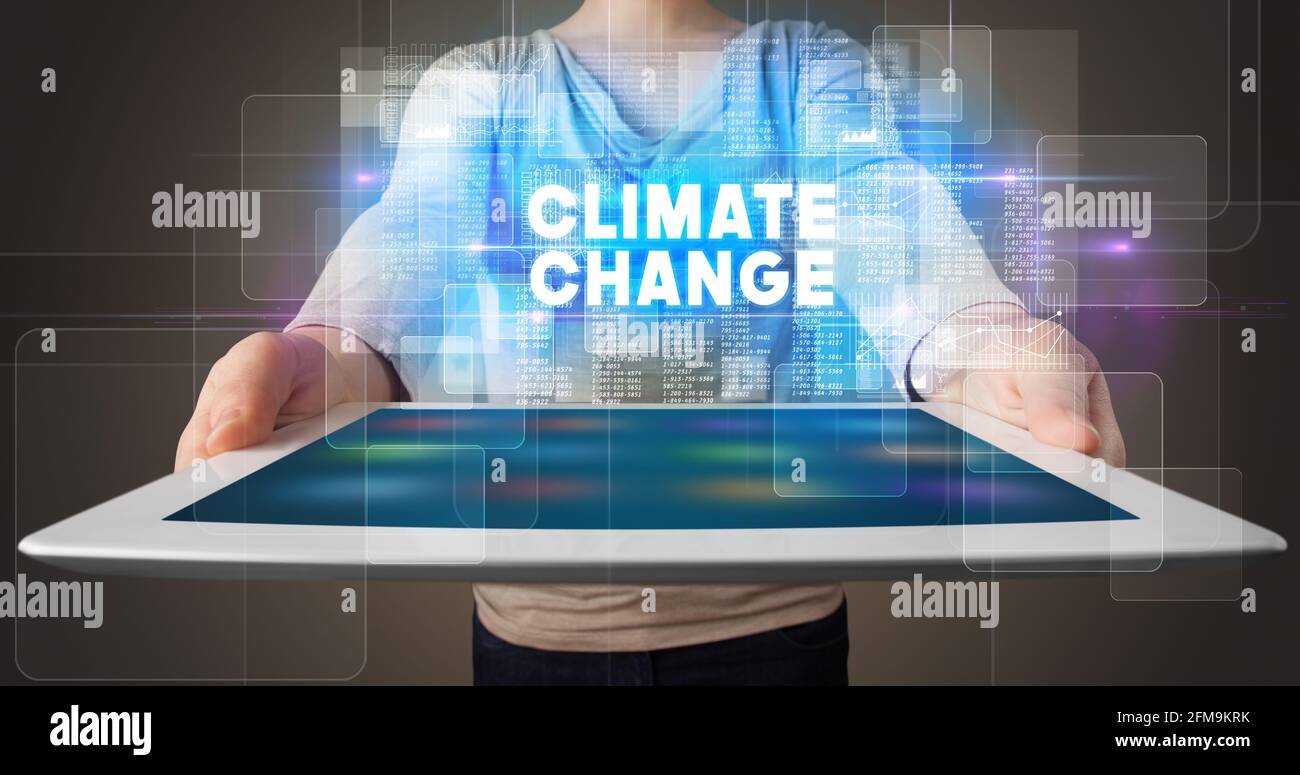 Person holding tablet, technology concept Stock Photo - Alamy