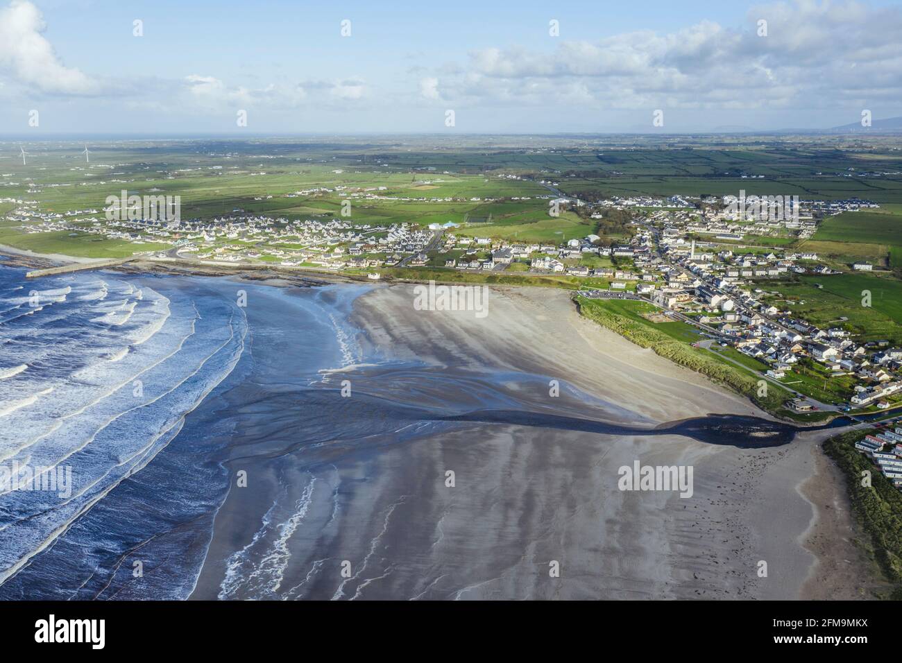 Aerial photography of Enniscrone Beach Stock Photo - Alamy