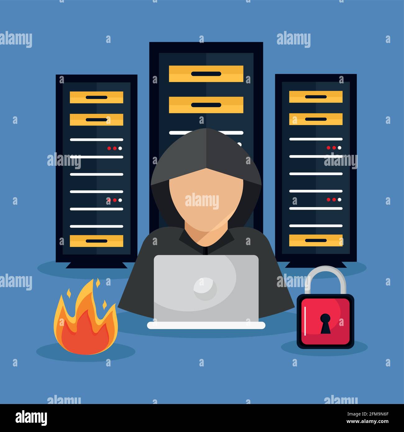 hacker and cyber security icons Stock Vector Image & Art - Alamy