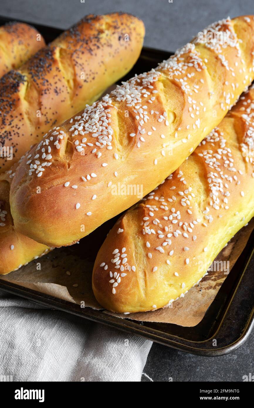 Homemade Curcuma Curry Viennoise Bread Stock Photo - Alamy