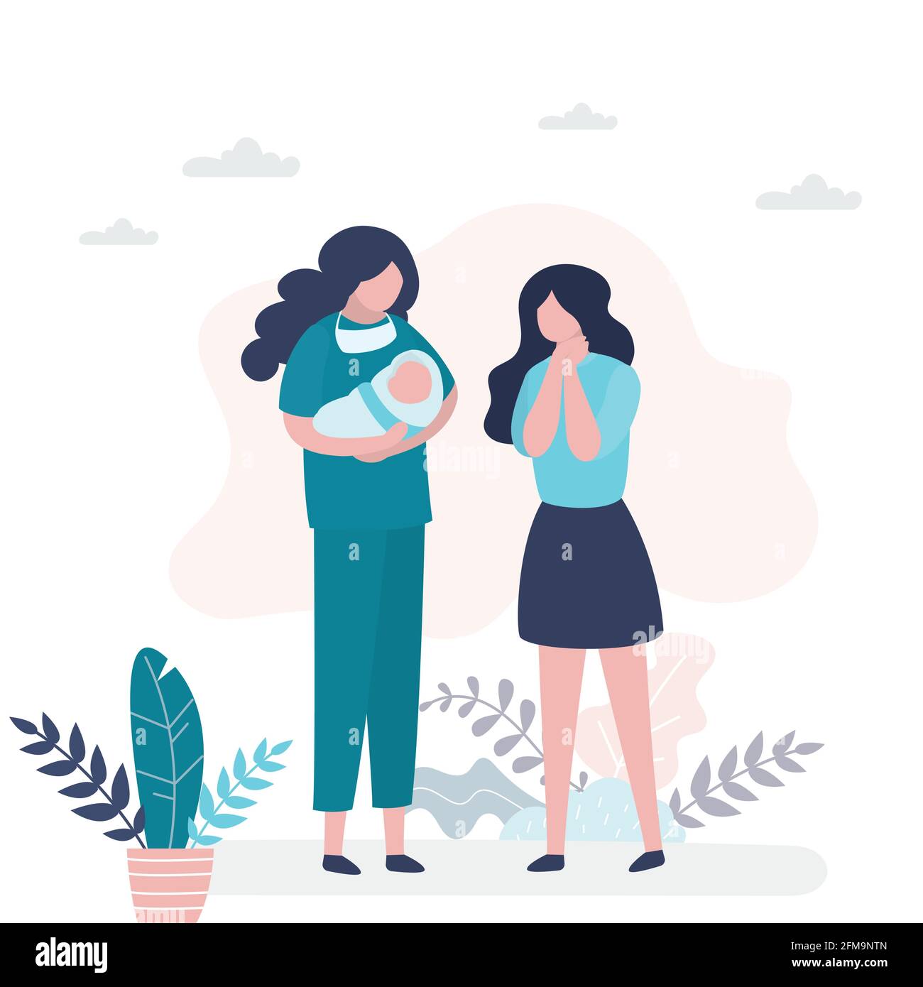 Nurse child patient in Stock Vector Images - Alamy