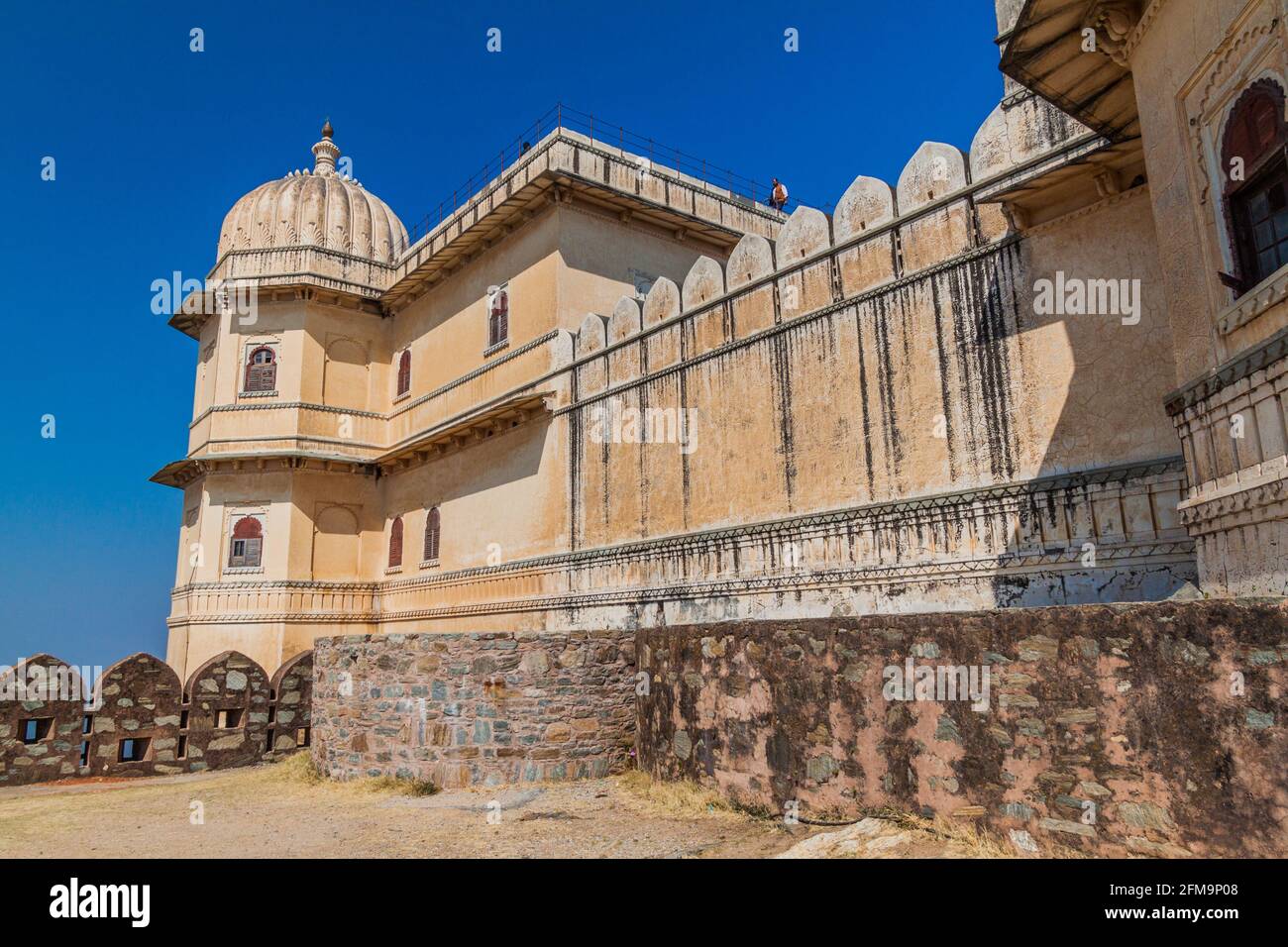 Badal Mahal palace at Kumbhalgarh fortress, Rajasthan state, India ...