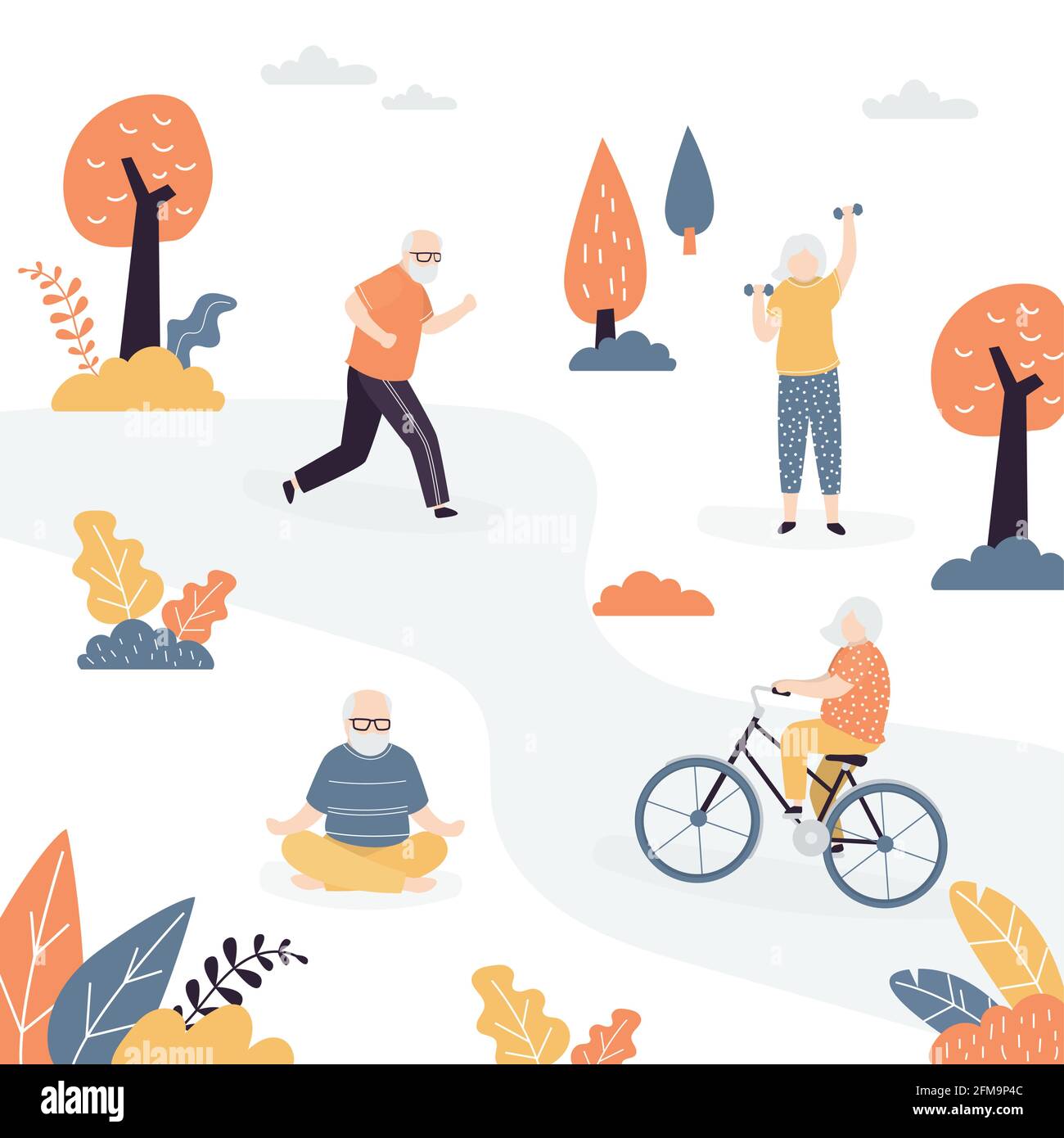 Fitness gym in park Stock Vector Images - Alamy