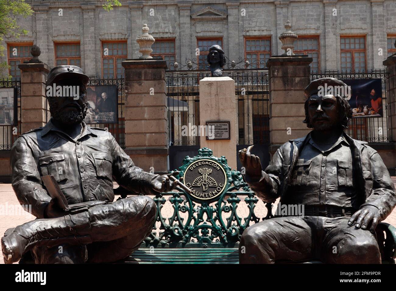 Non Exclusive: MEXICO CITY, MEXICO - MAY 6: Sculptures of the leaders ...