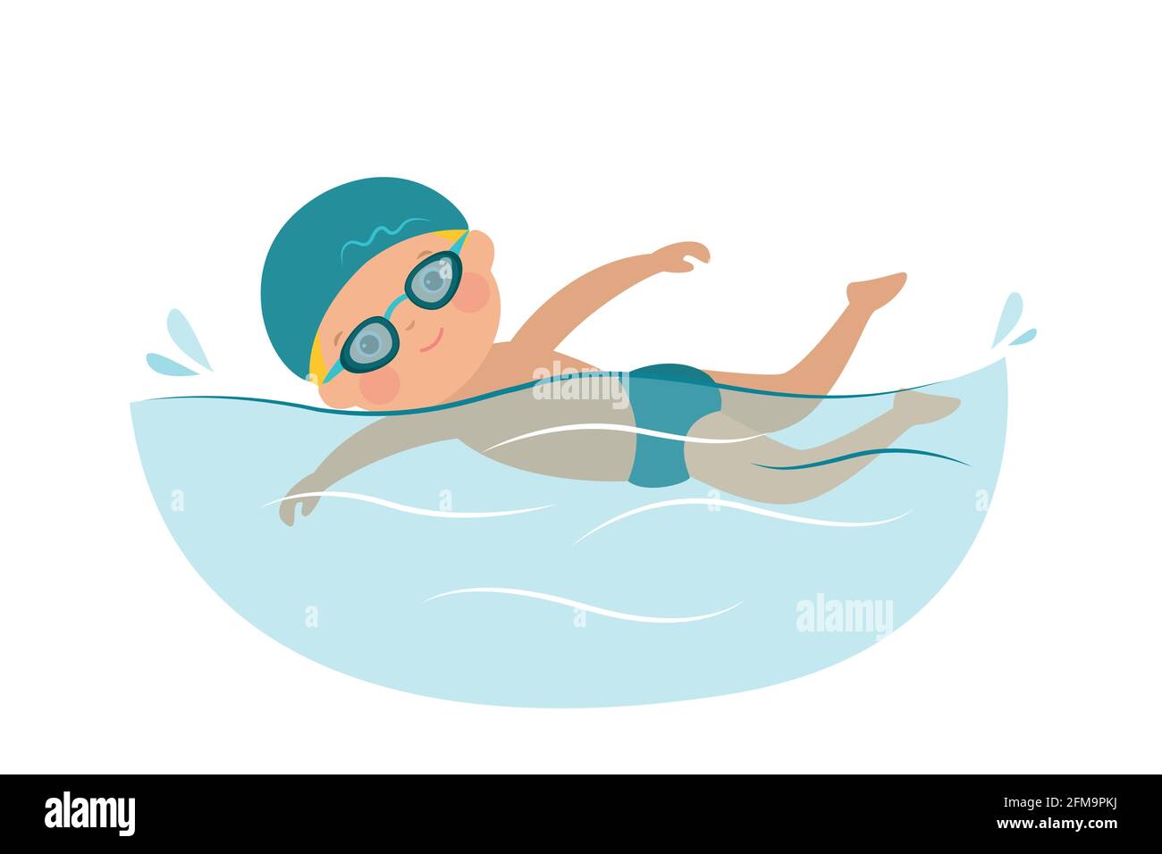 Swimmer Swimming Freestyle Illustration Cut Out Stock Images & Pictures ...