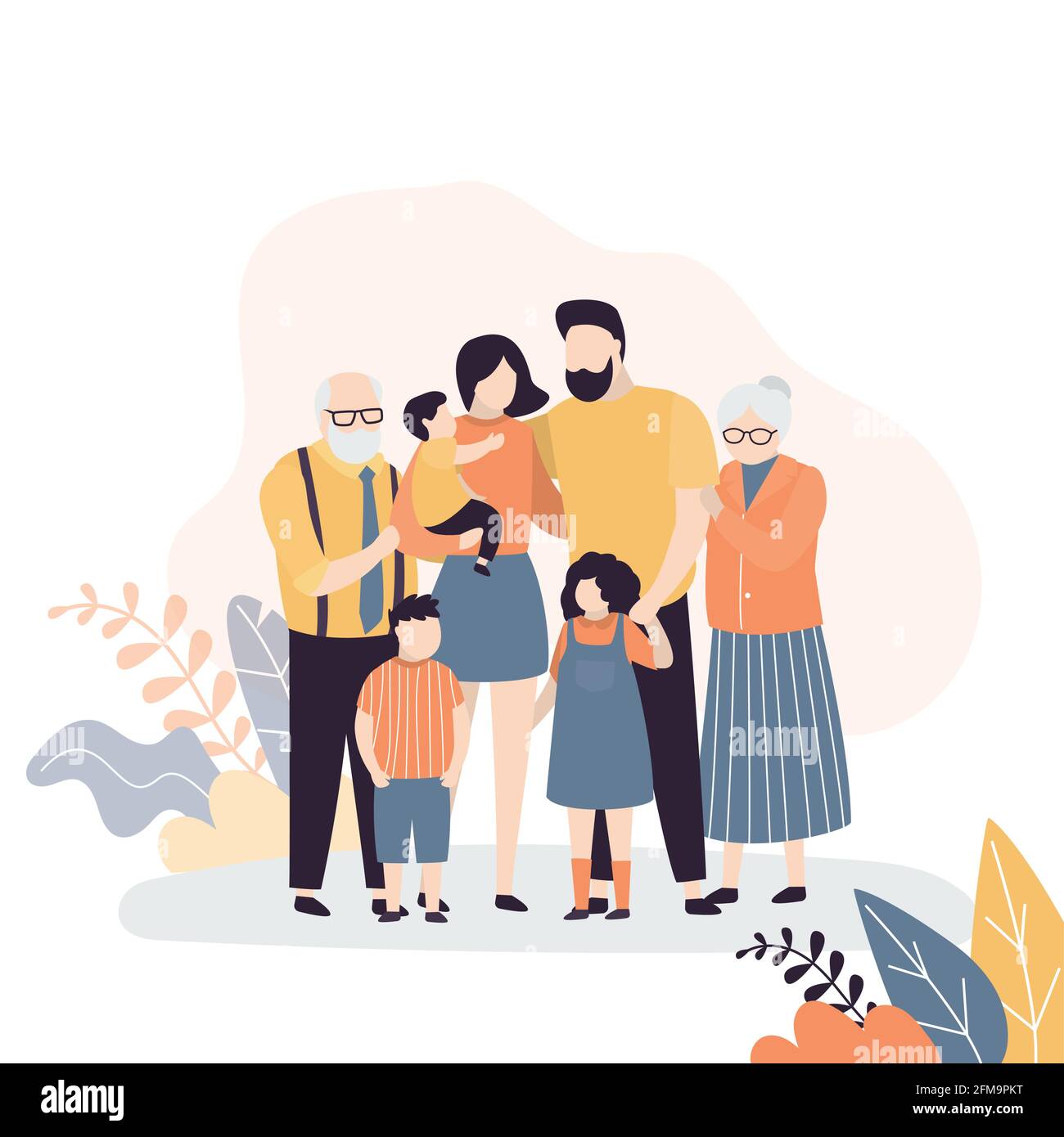 Baby parents grandparents Stock Vector Images - Alamy