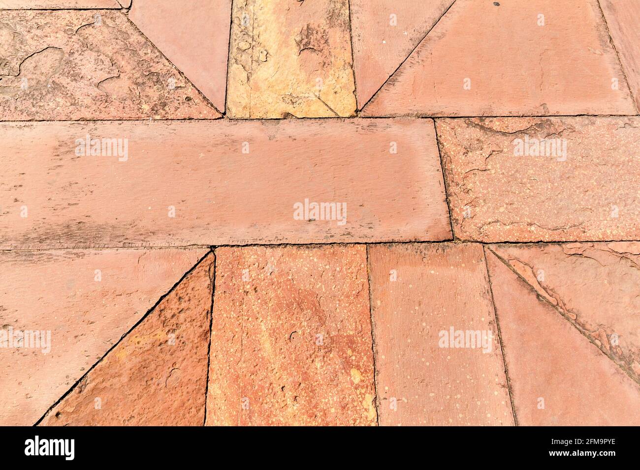 Stone pavement in the ancient city Fatehpur Sikri, Uttar Pradesh state ...