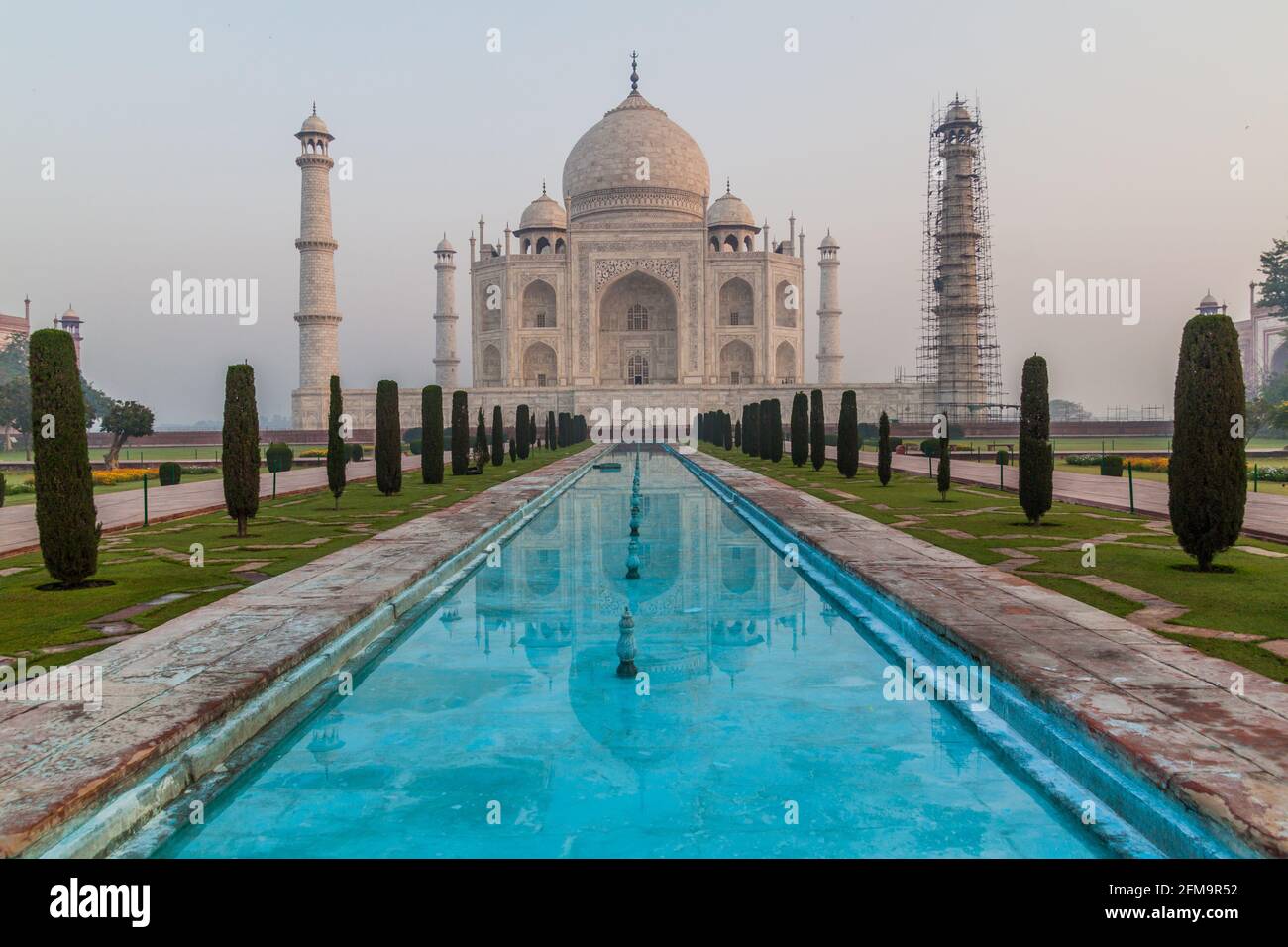 Early morning view of Taj Mahal in Agra, India Stock Photo - Alamy