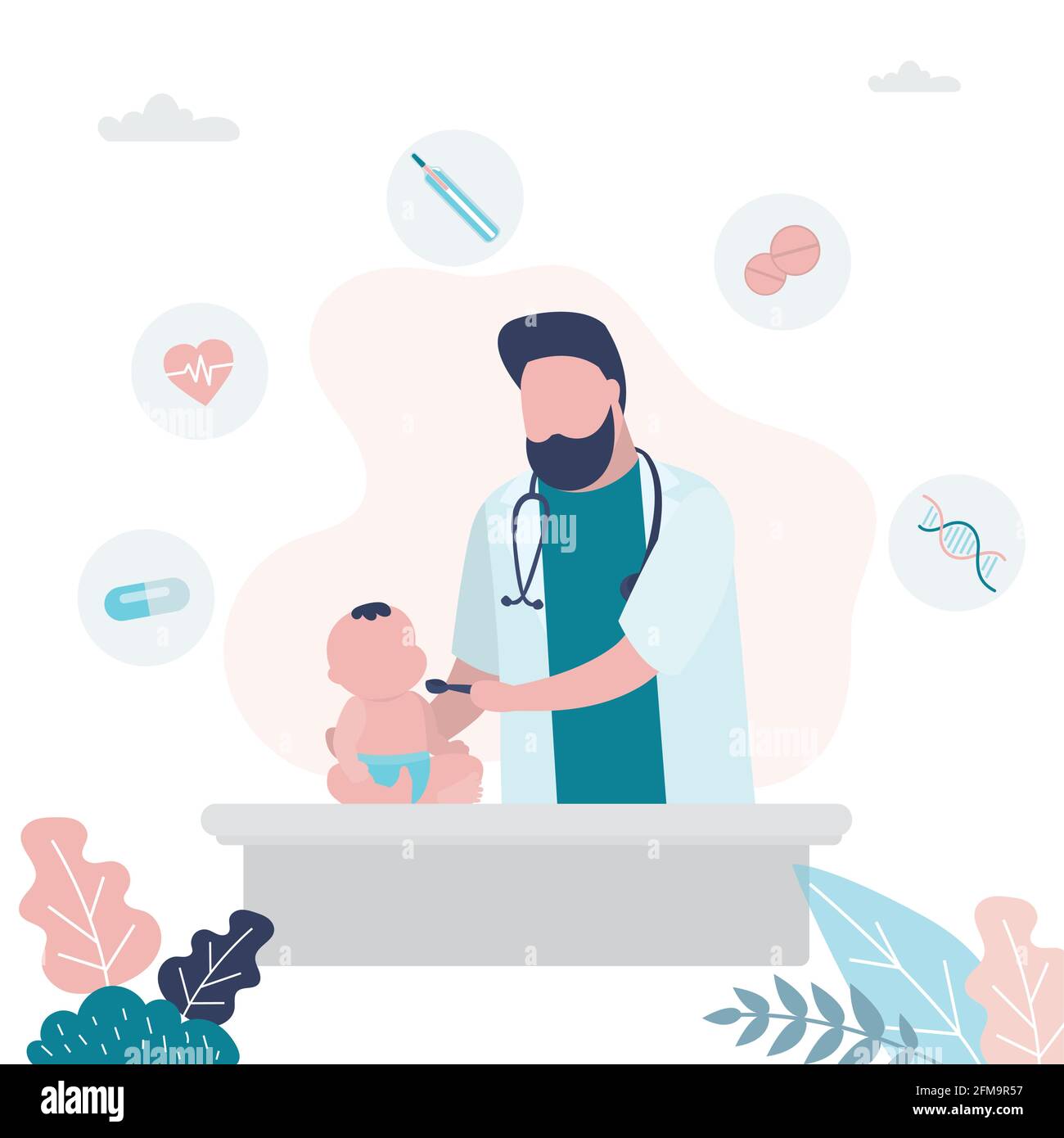 Pediatrician examination room Stock Vector Images - Alamy