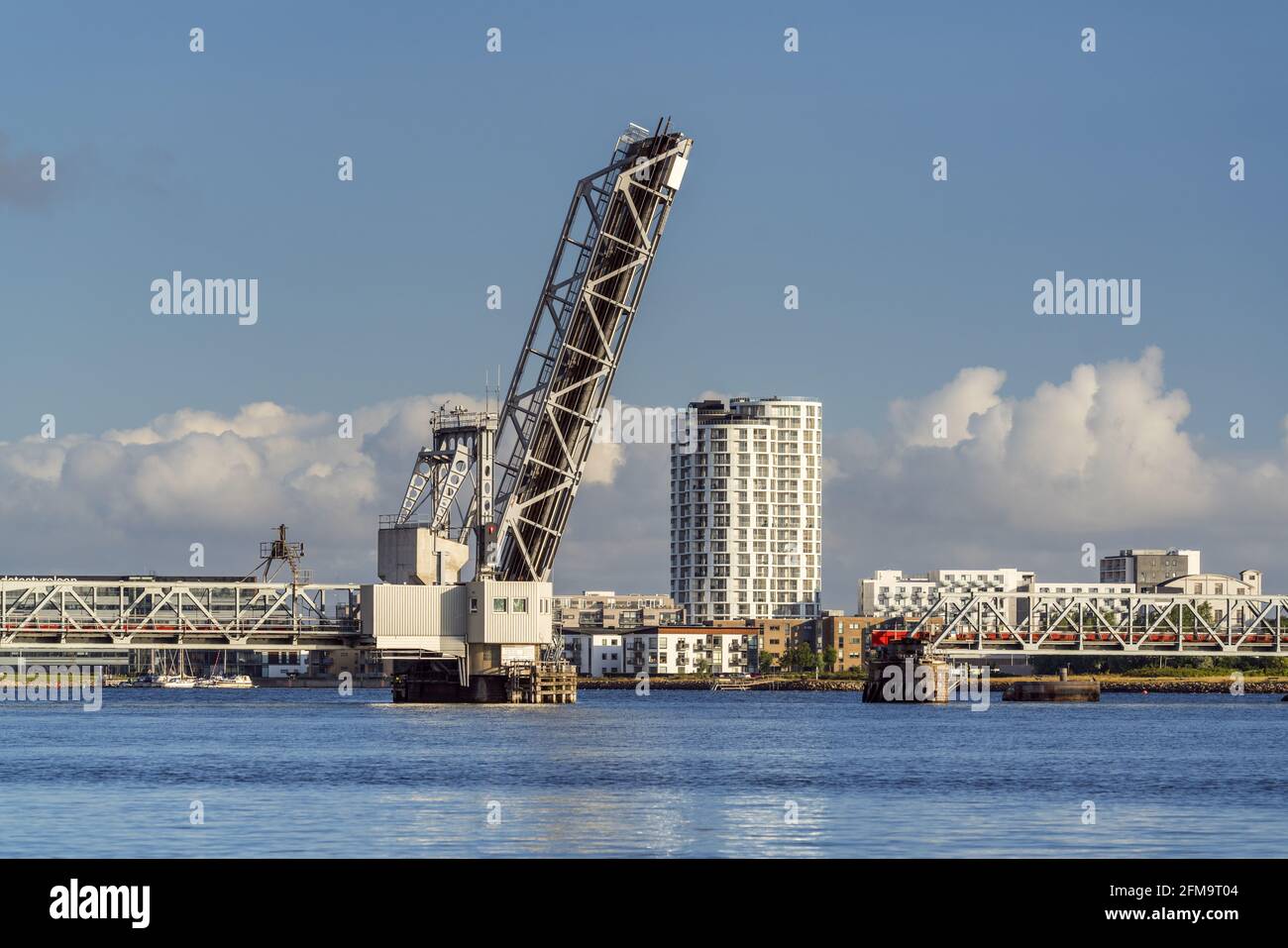 Kulturbro bridge over the Limfjord in Aalborg, North Jutland, Jutland ...