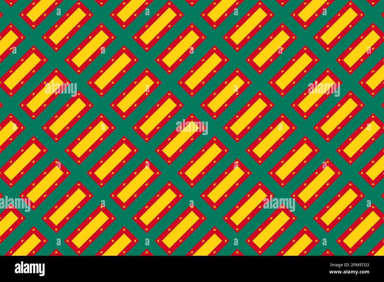 Simple geometric pattern in the colors of the national flag of Cameroon ...
