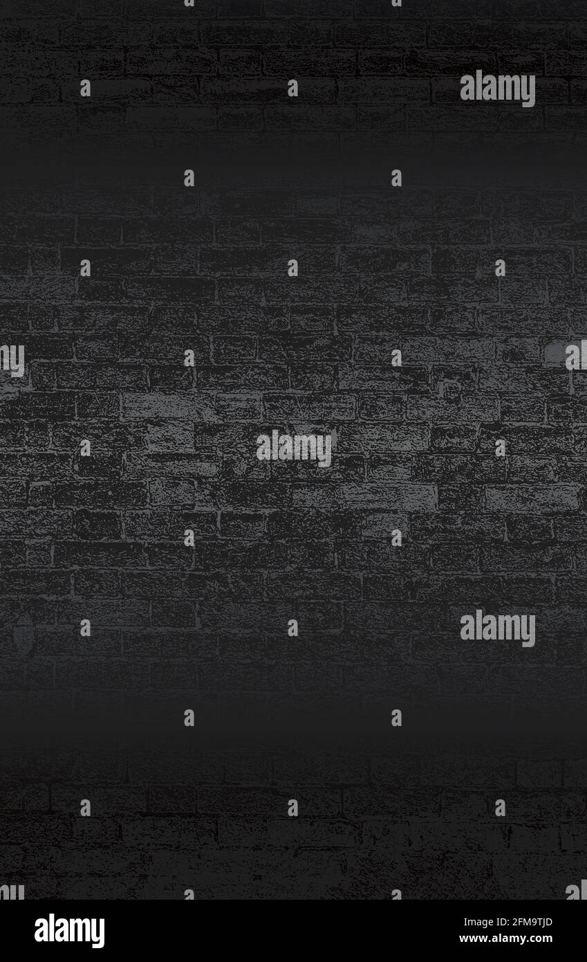 Luxury black metal gradient background with distressed brick wall ...