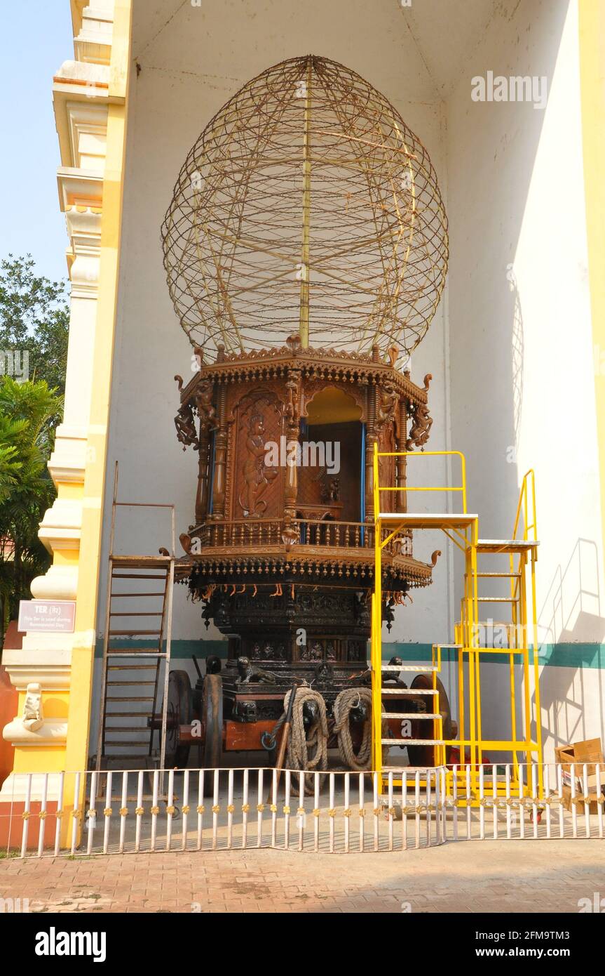 GOA, INDIA - Jun 18, 2014: Shri Shantadurga Temple is a private temple ...