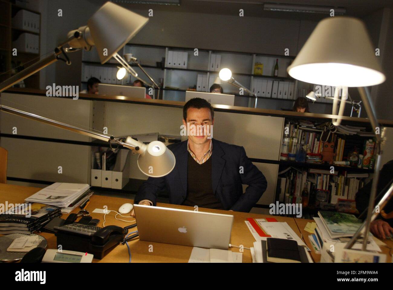 Andrew Tuck editor of MONOCLE magazine in his office in London pic ...