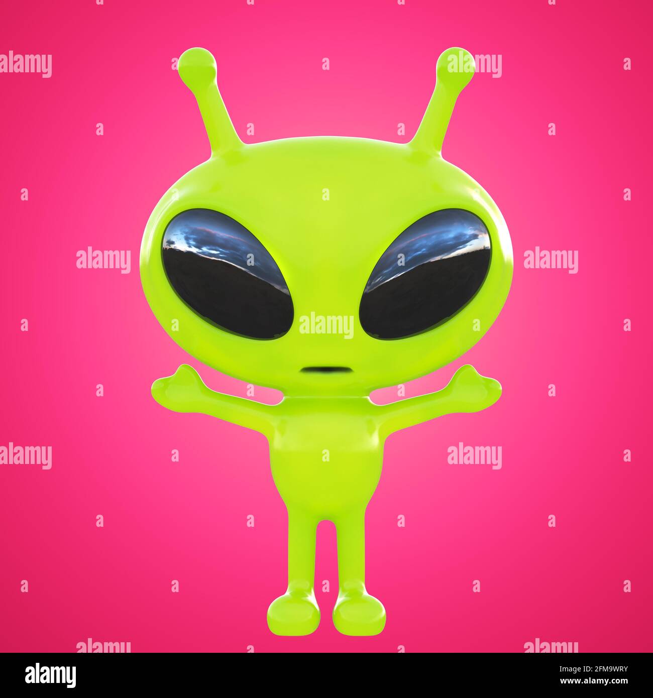 Green Alien Cartoon Movie
