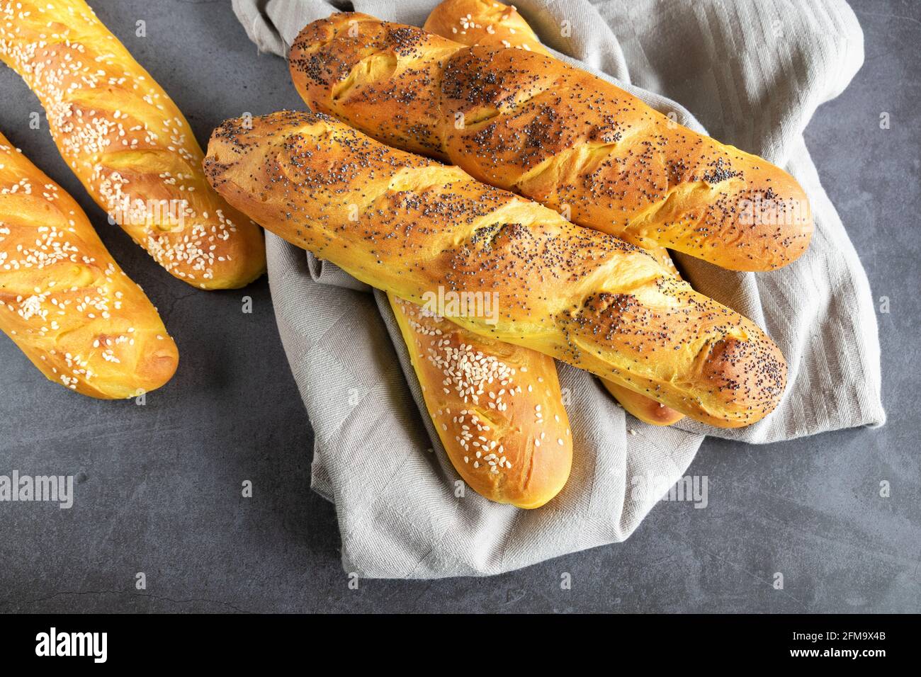 Homemade Curcuma Curry Viennoise Bread Stock Photo - Alamy