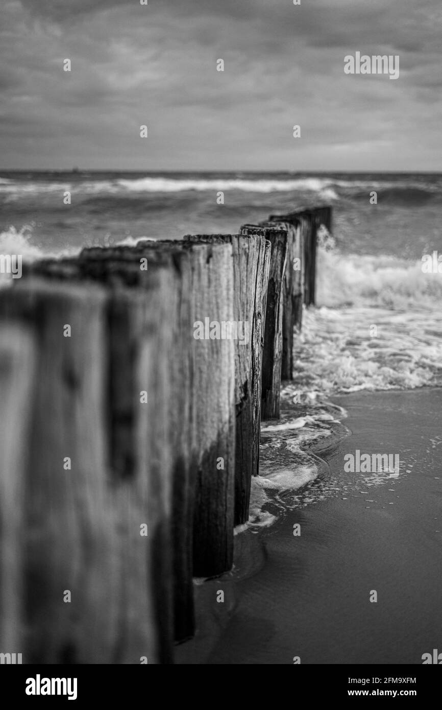 Breakwater view Black and White Stock Photos & Images - Alamy