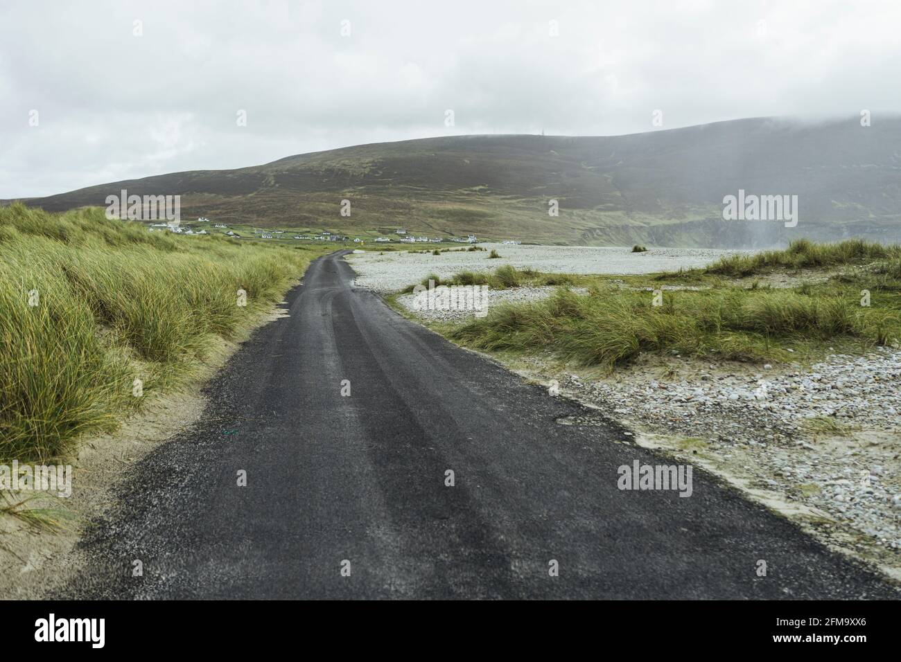 Road at Keel Beach on Achill Island, Ireland Stock Photo - Alamy