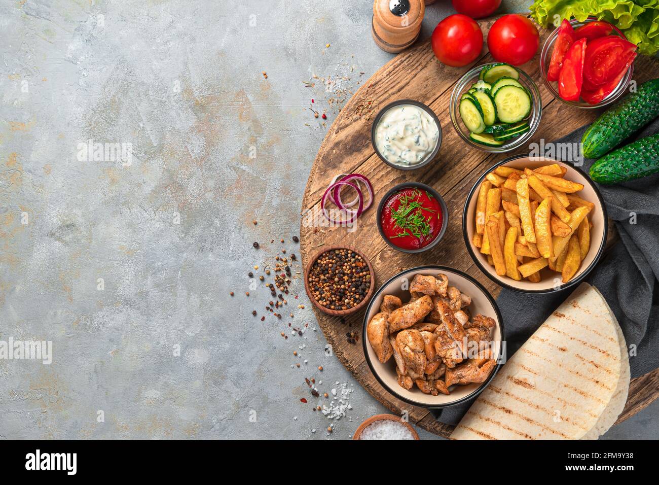 Shawarma ingredients hi-res stock photography and images - Alamy