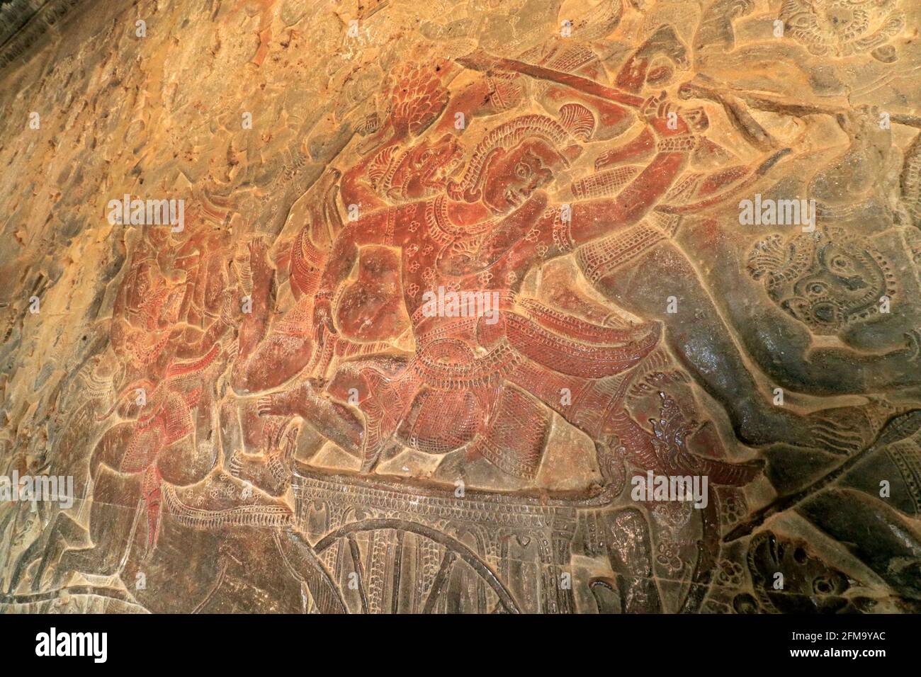 Bas-Reliefs in the Gallery of Angkor Wat Cambodia Stock Photo - Alamy