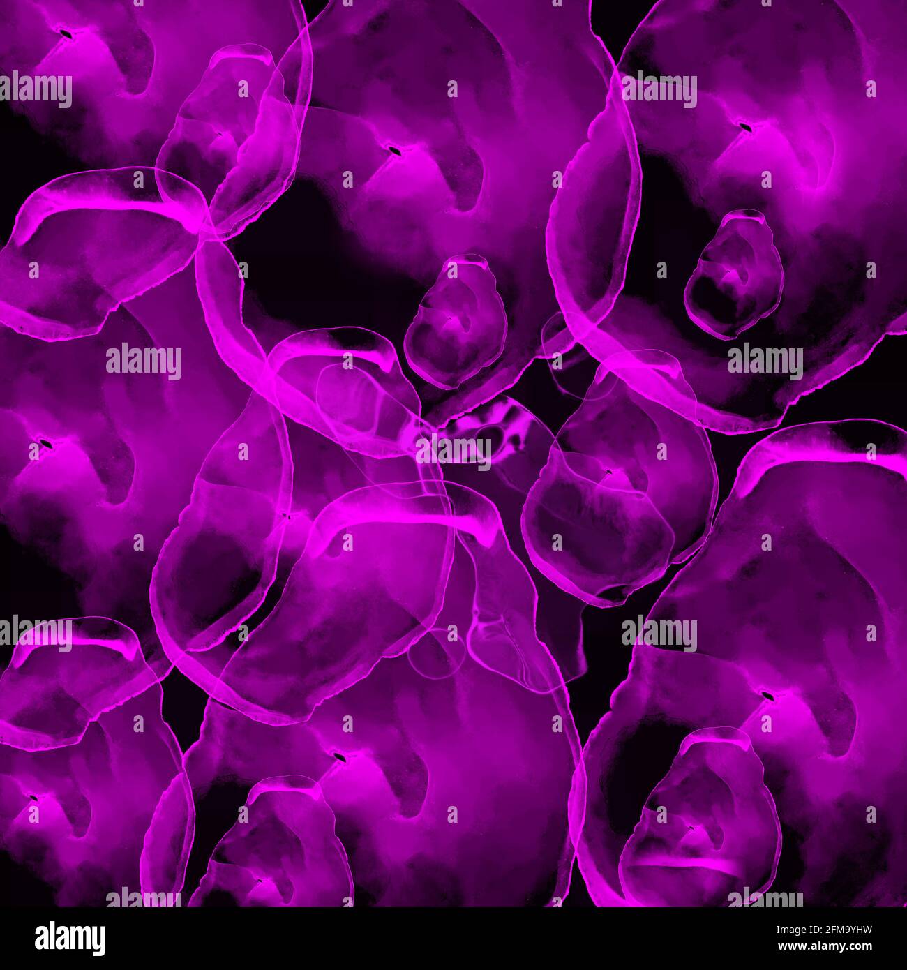 Purple shapes on black background. Violet neon trendy texture Stock ...