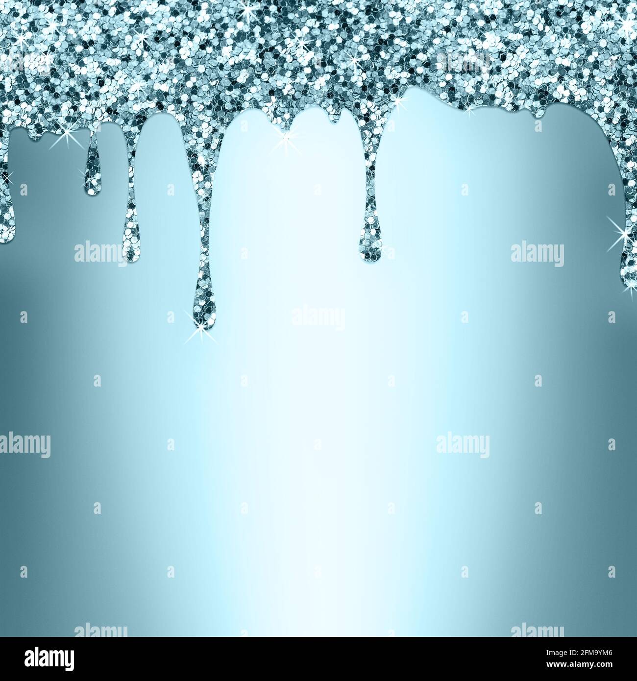 Shiny light blue background. Dripping glitter texture Stock Photo - Alamy