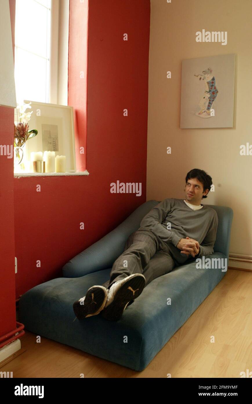 Alessandro Raho at home in East London pic David Sandison 26/10/2006 ...