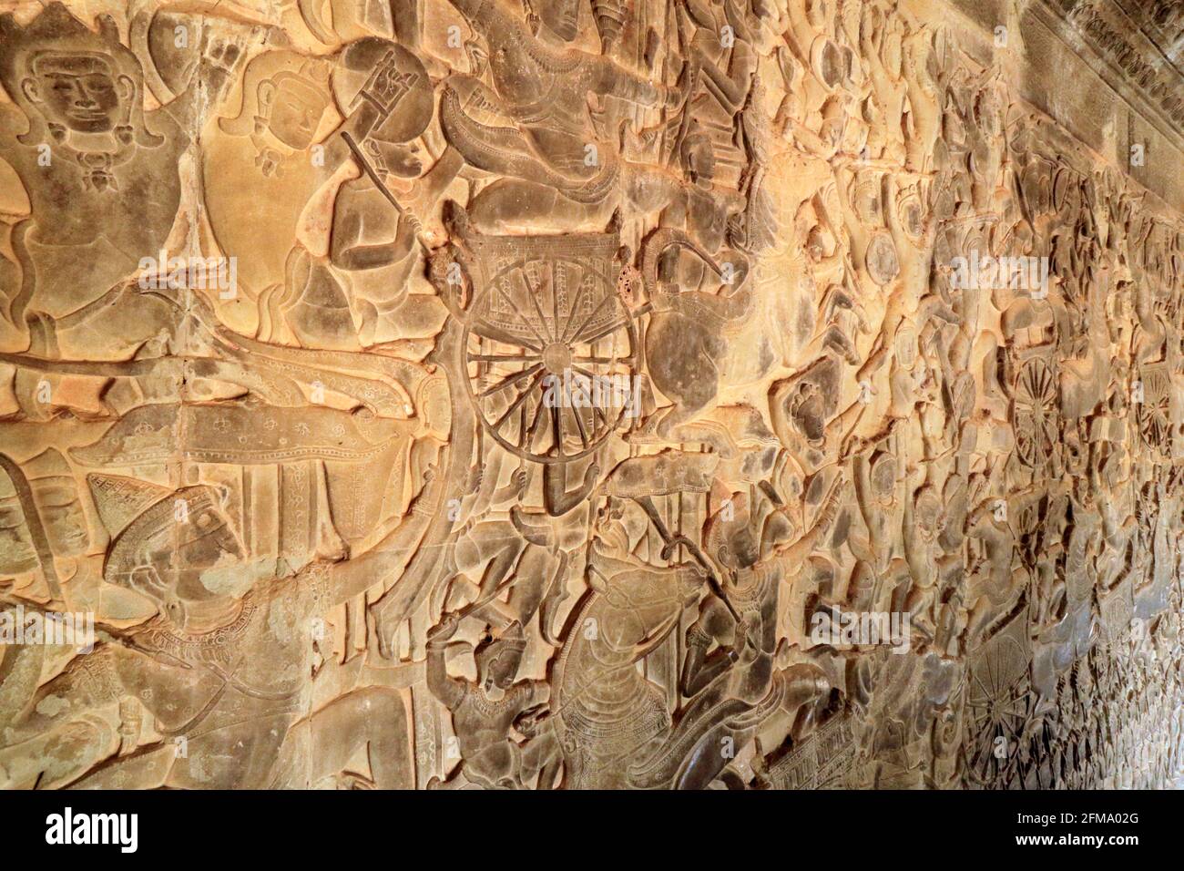 Bas-Reliefs in the Gallery of Angkor Wat Cambodia Stock Photo - Alamy