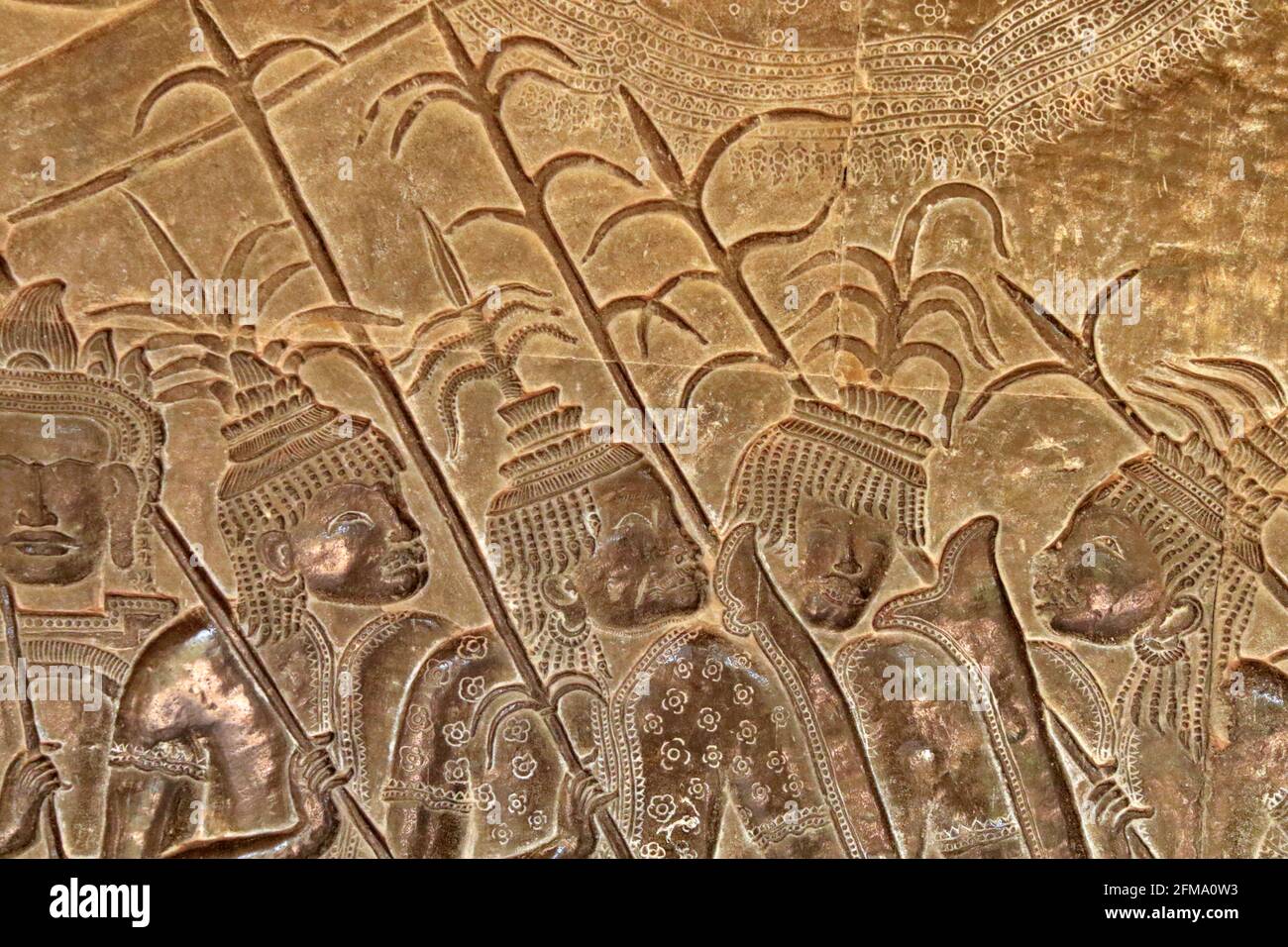 Bas-Reliefs in the Gallery of Angkor Wat Cambodia Stock Photo - Alamy