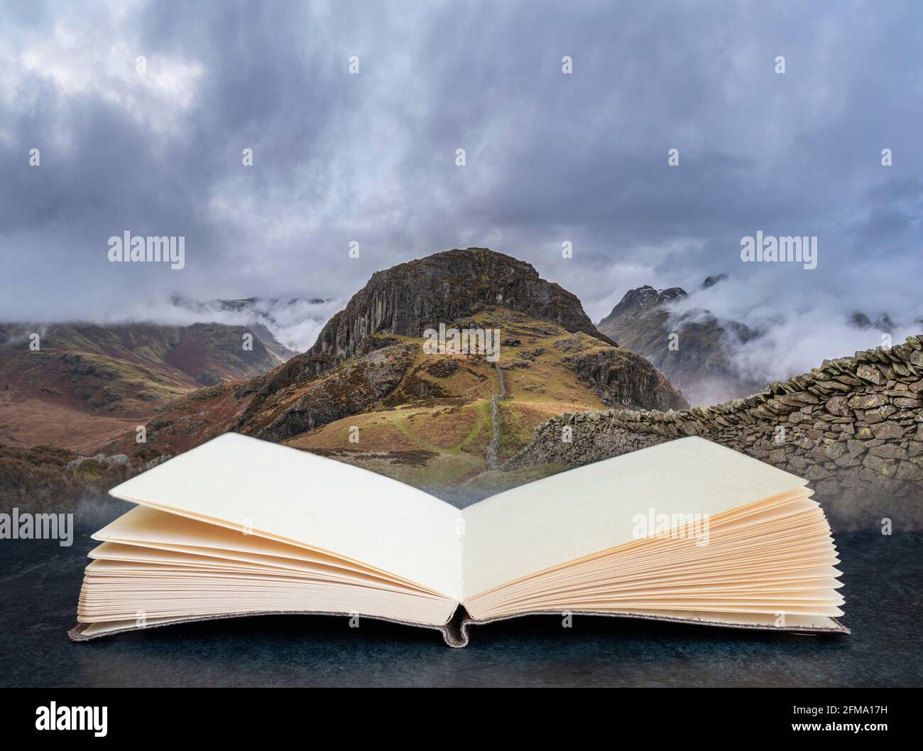 Stunning Winter landscape image of view from Side Pike towards Langdale ...