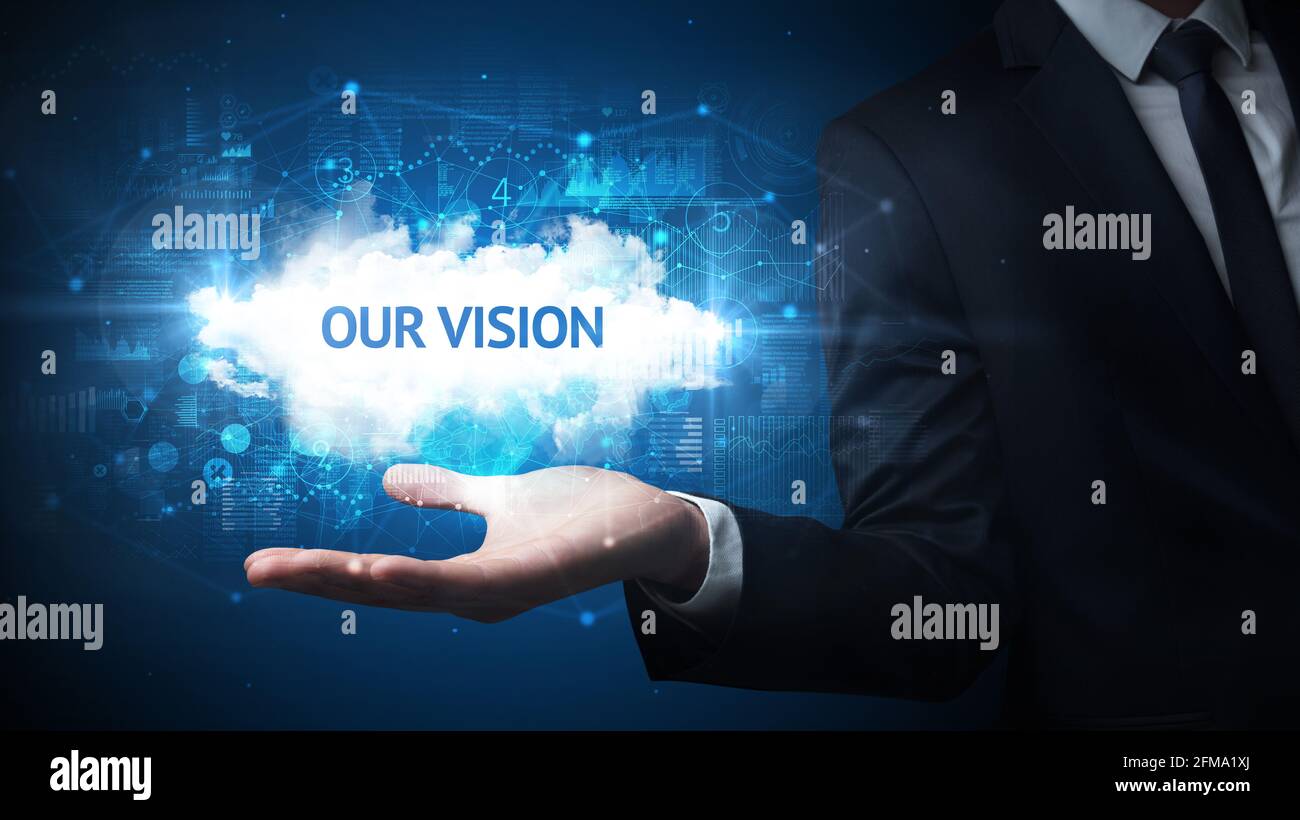 Hand of Businessman holding motivational message Stock Photo - Alamy