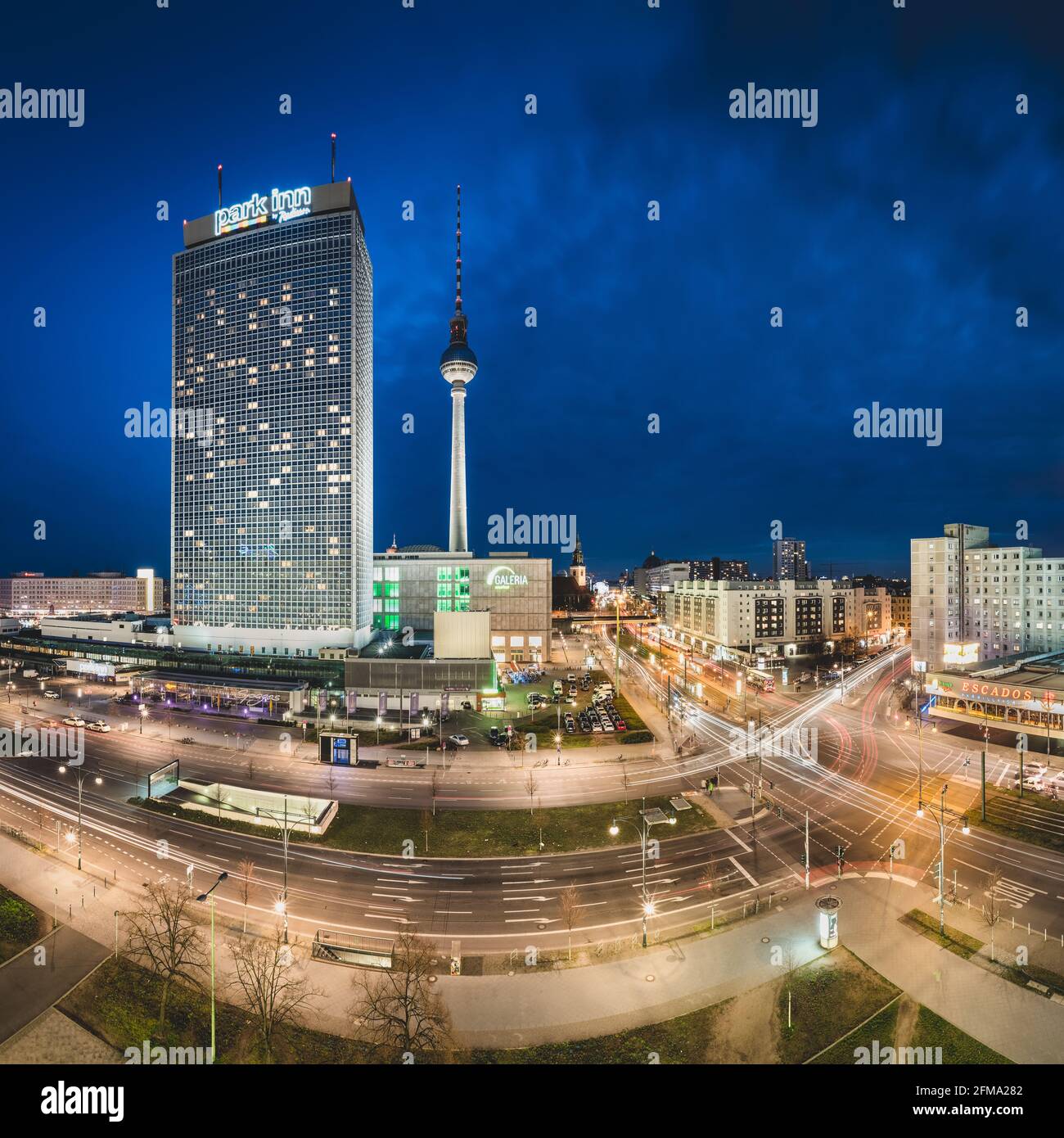 Aerial view of fernsehturm berlin and alexanderplatz hi-res stock photography and images - Alamy