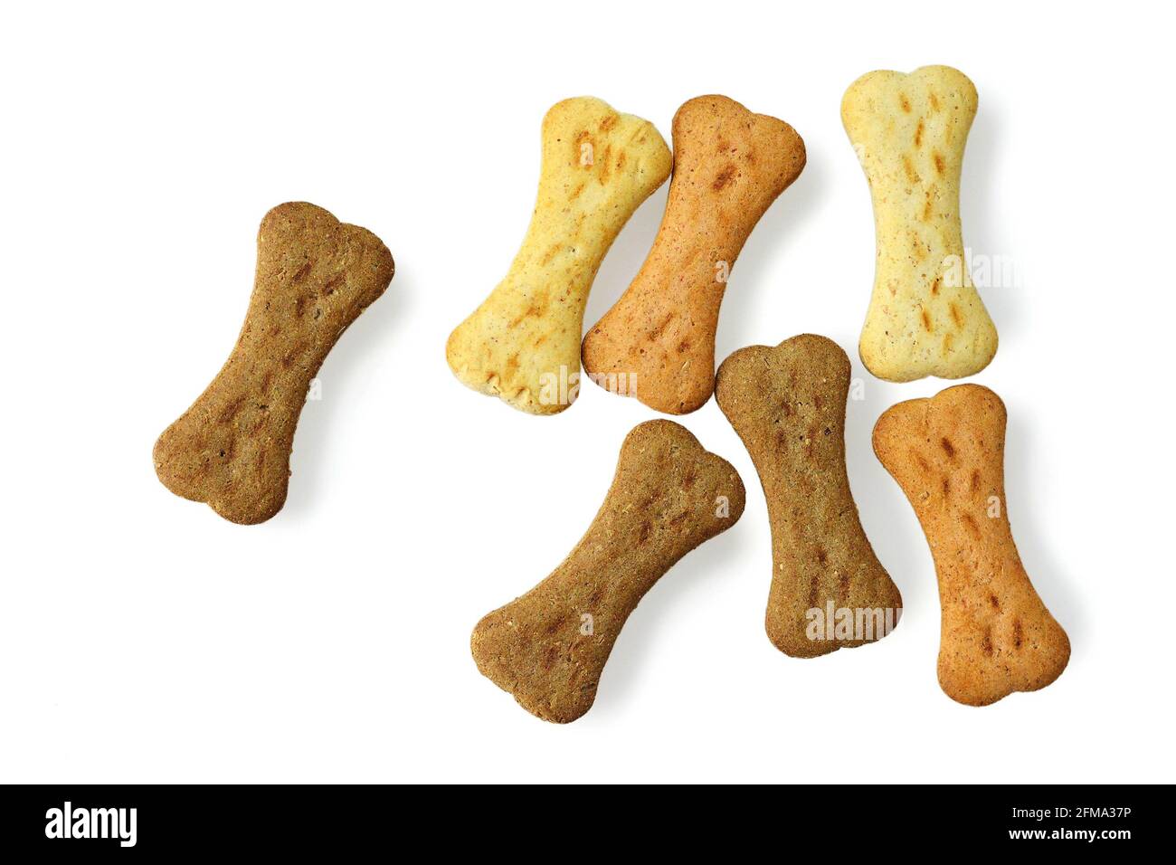 Dog biscuits isolated on white background Stock Photo - Alamy