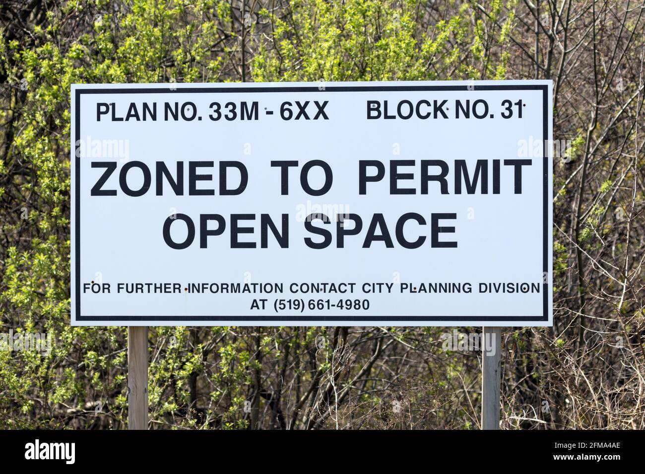 A City of London (Ontario, Canada) Zoning sign Stock Photo - Alamy